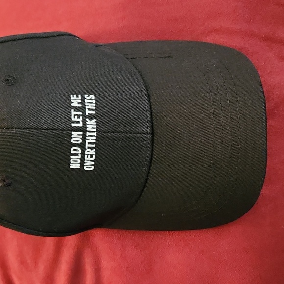 Accessories | New Baseball Cap Black Hat Withhold On Let Me Overthink ...